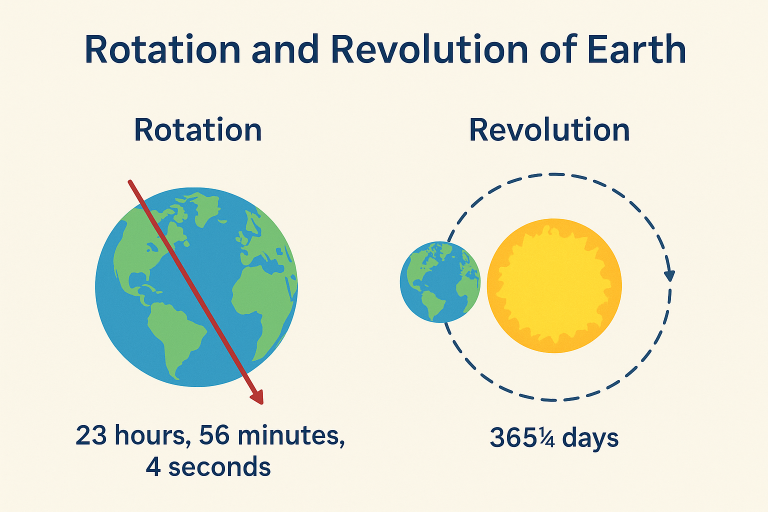 What effects are produced due to Rotation and Revolution of Earth ...